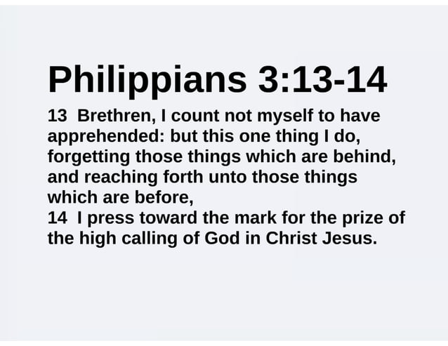 Forgetting those things which are behind | PDF