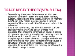 Forgetting and theories of forgetting | PPTX