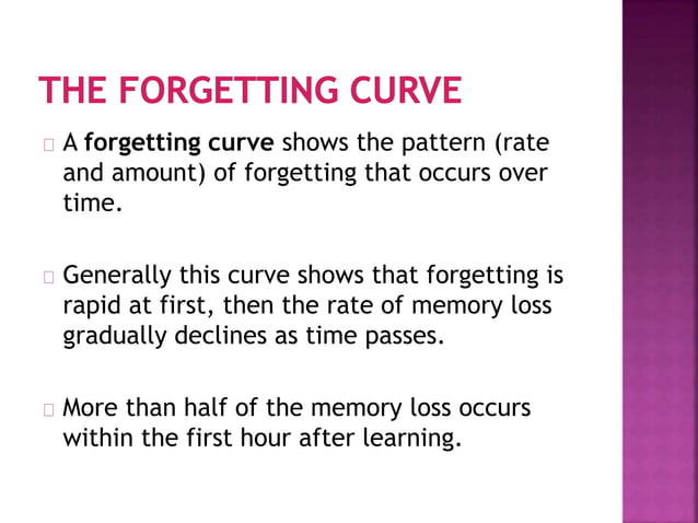 Forgetting and theories of forgetting | PPT