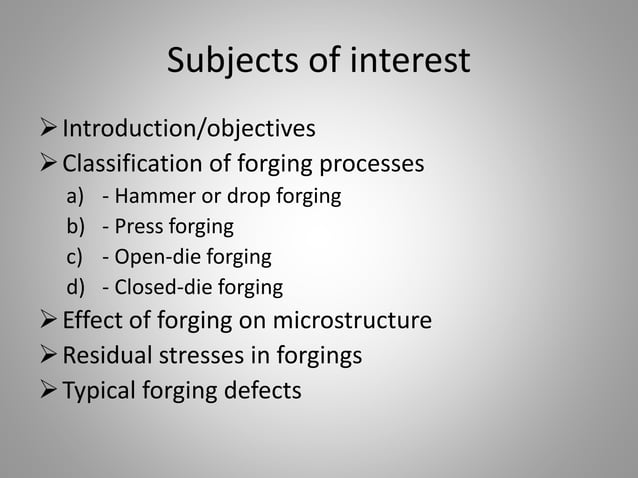 Forging | PPTX | Physics | Science
