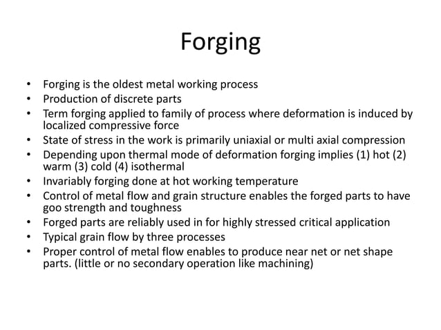 Basic concepts of forging and detailed is here | PPT