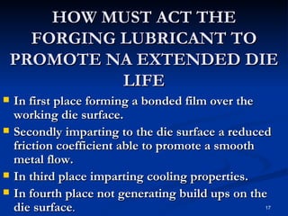 Forging Lubricants For The Hot Forging Of Steels | PPT