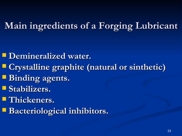 Forging Lubricants For The Hot Forging Of Steels | PPT