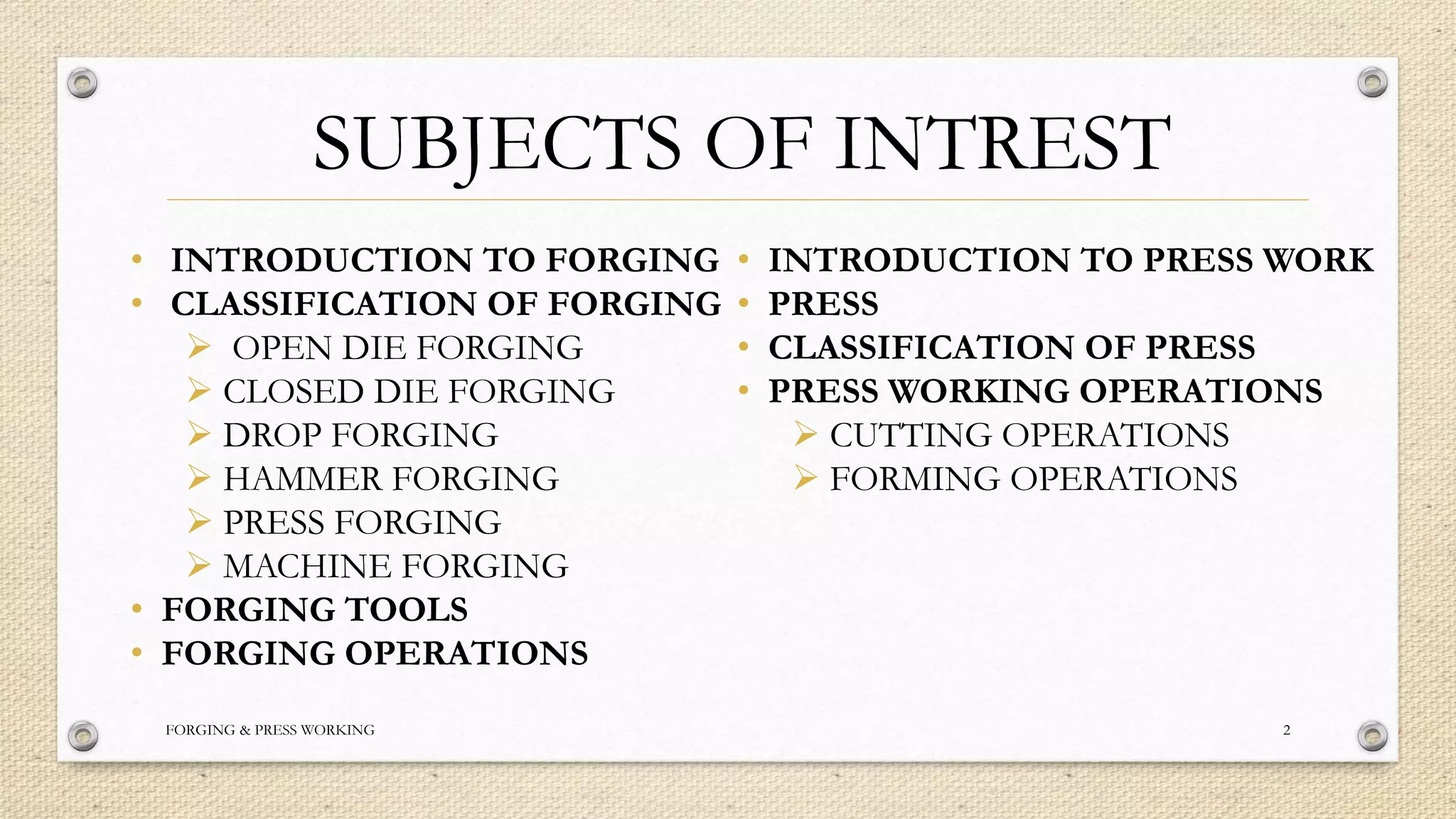 Forging & Press Working | PPTX