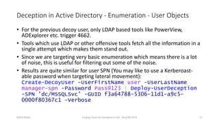 Forging Trusts for Deception in Active Directory | PPTX