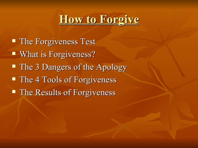 Forgiveness | PPT