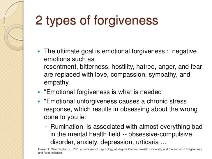 Forgiveness