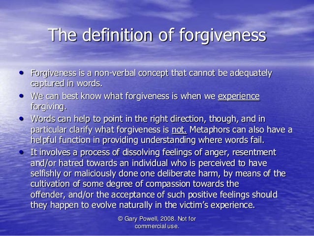 Forgiveness