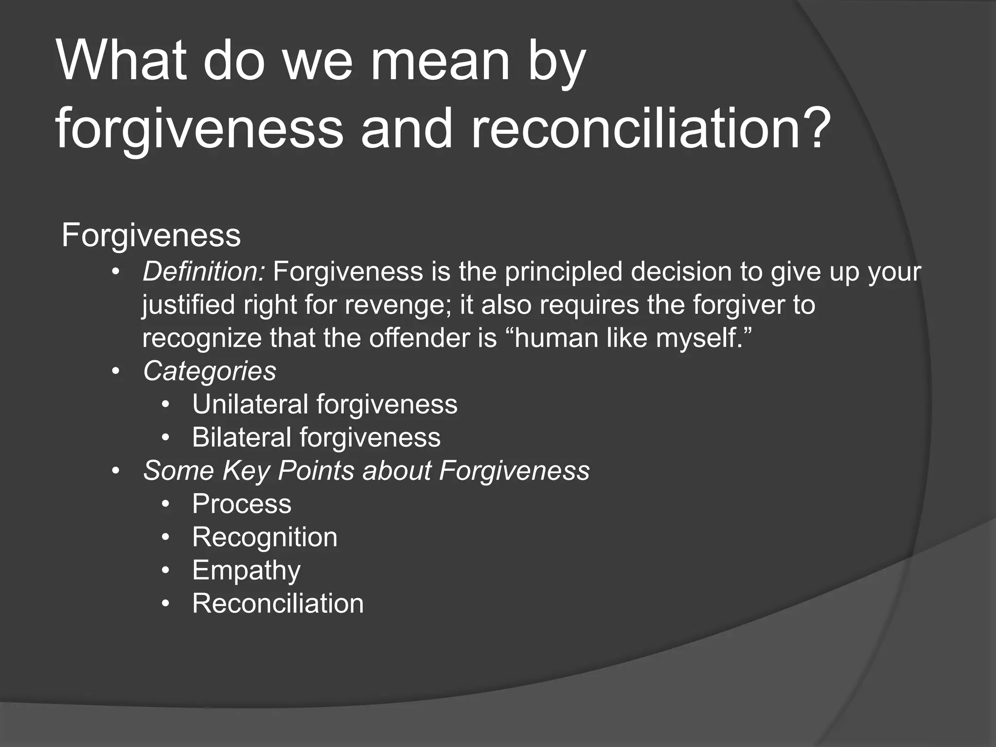 Forgiveness and | PPT | Free Download