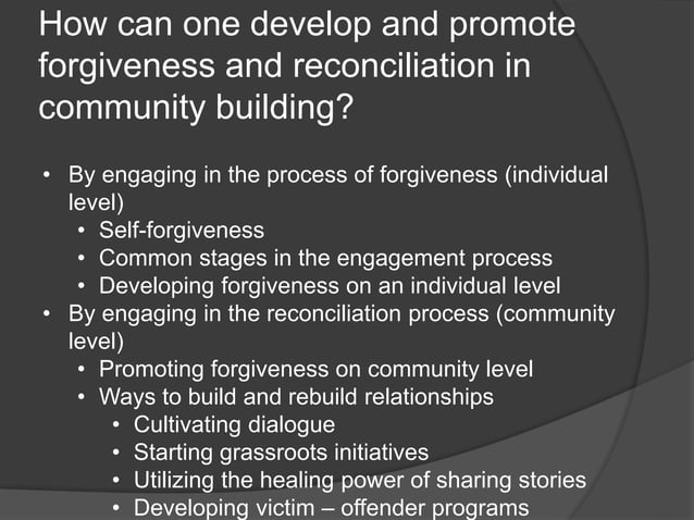 Forgiveness and | PPT | Free Download