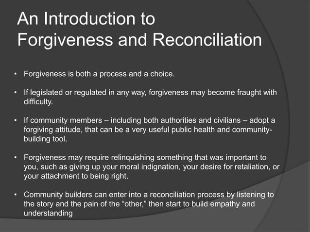 Forgiveness and | PPT | Free Download