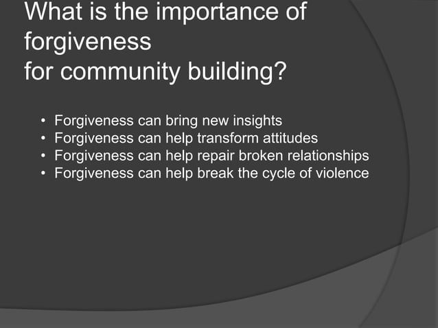 Forgiveness and | PPT | Free Download