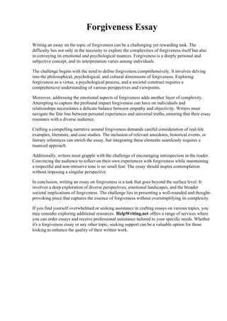 Forgiveness Essay.pdf