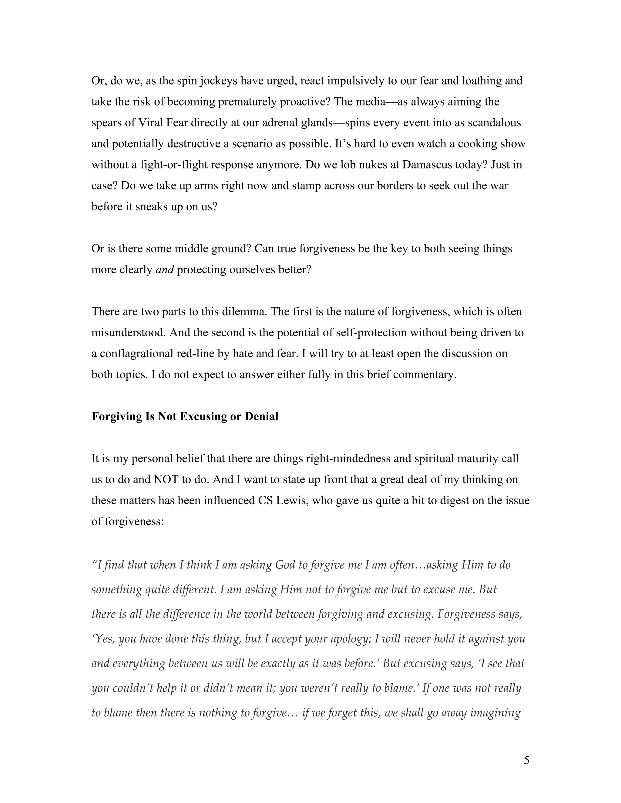 Forgiveness: Not Appeasement | PDF