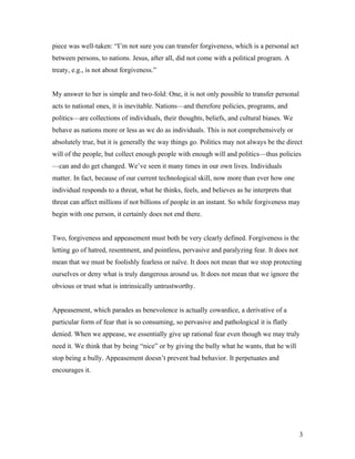 Forgiveness: Not Appeasement | PDF