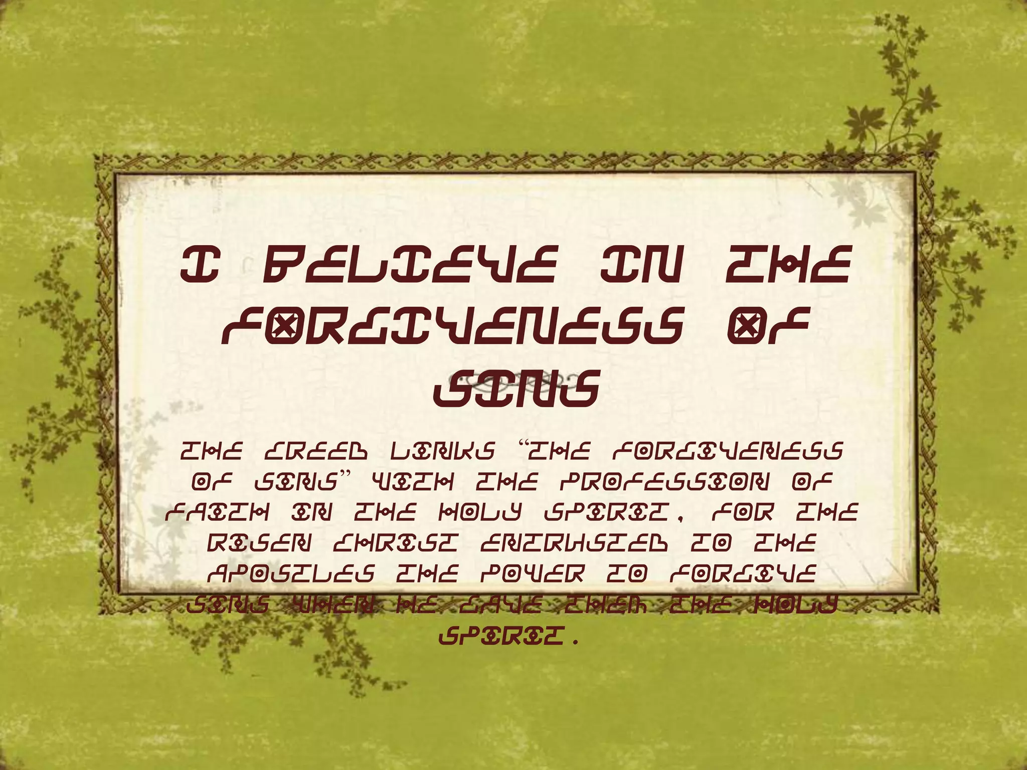 Forgiveness of sins | PPSX