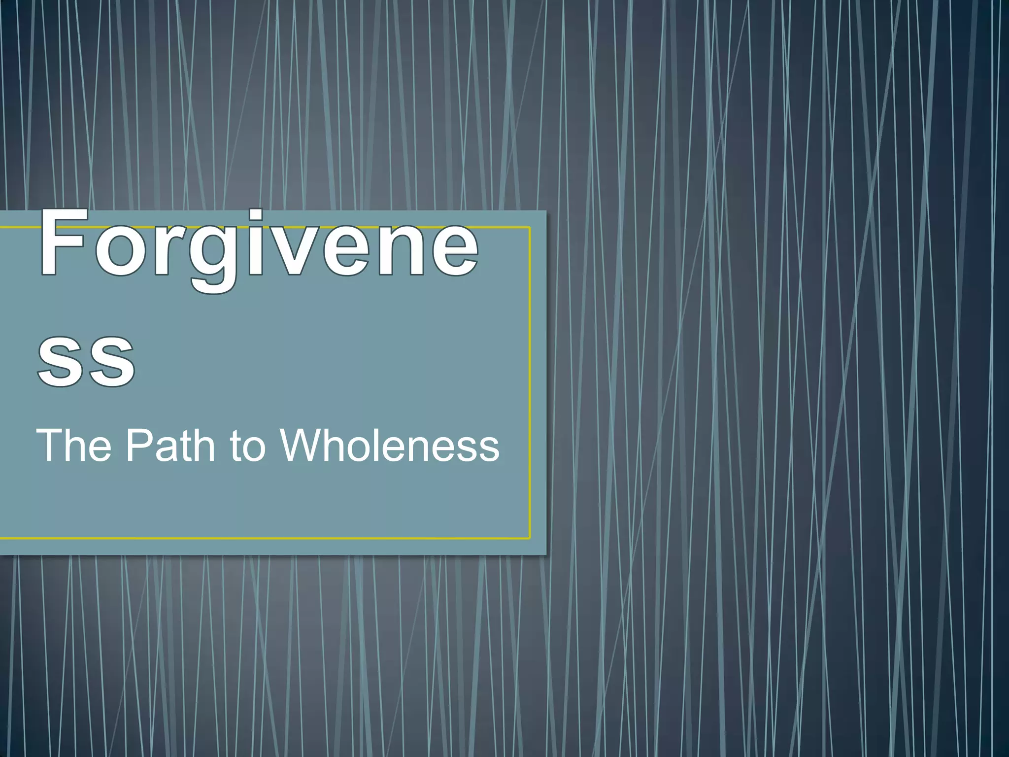 Forgiveness Presentation | PPTX