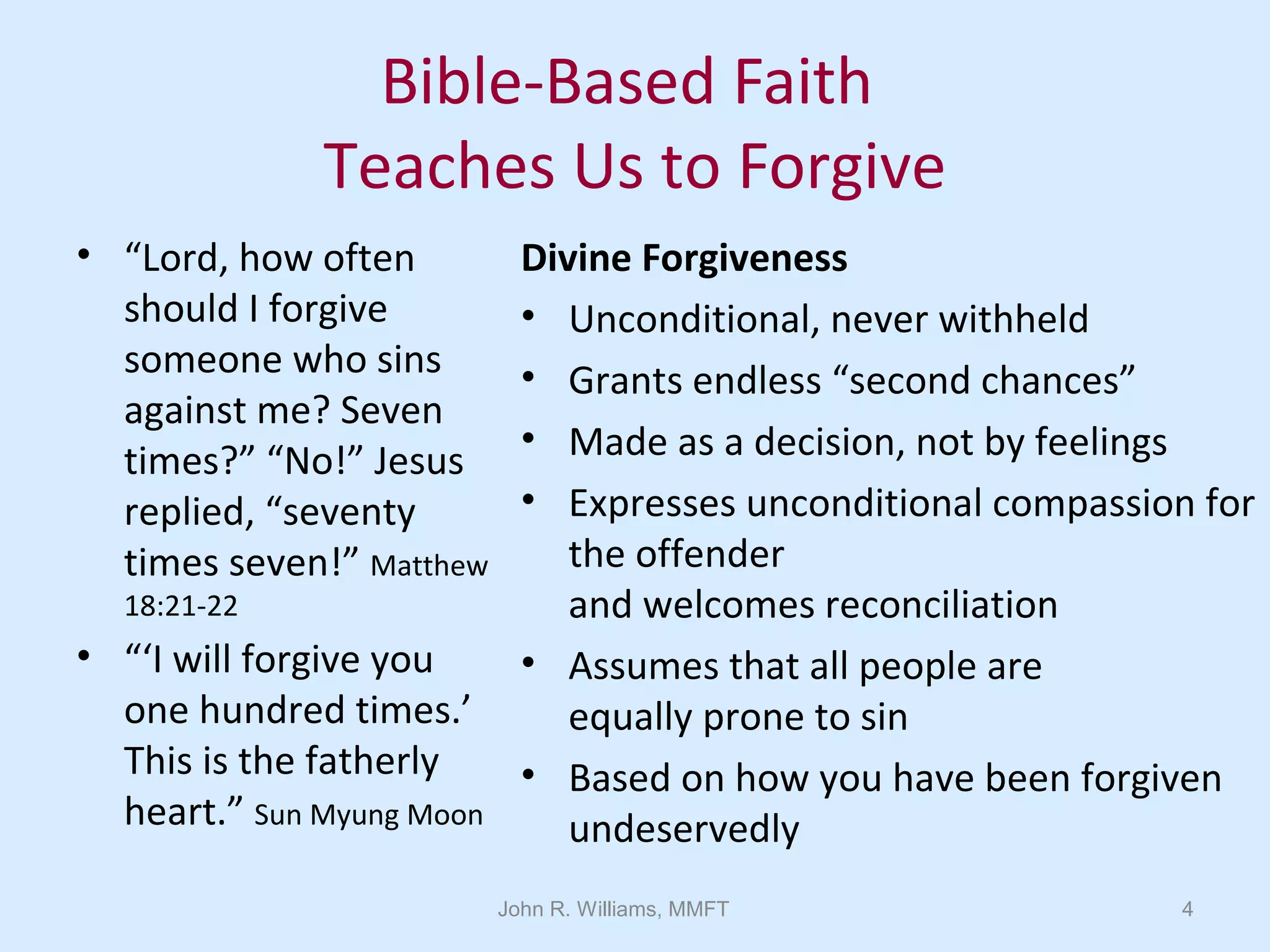 Forgiveness, Acceptance & Moving On: How to Better Recover from Hurts | PPT