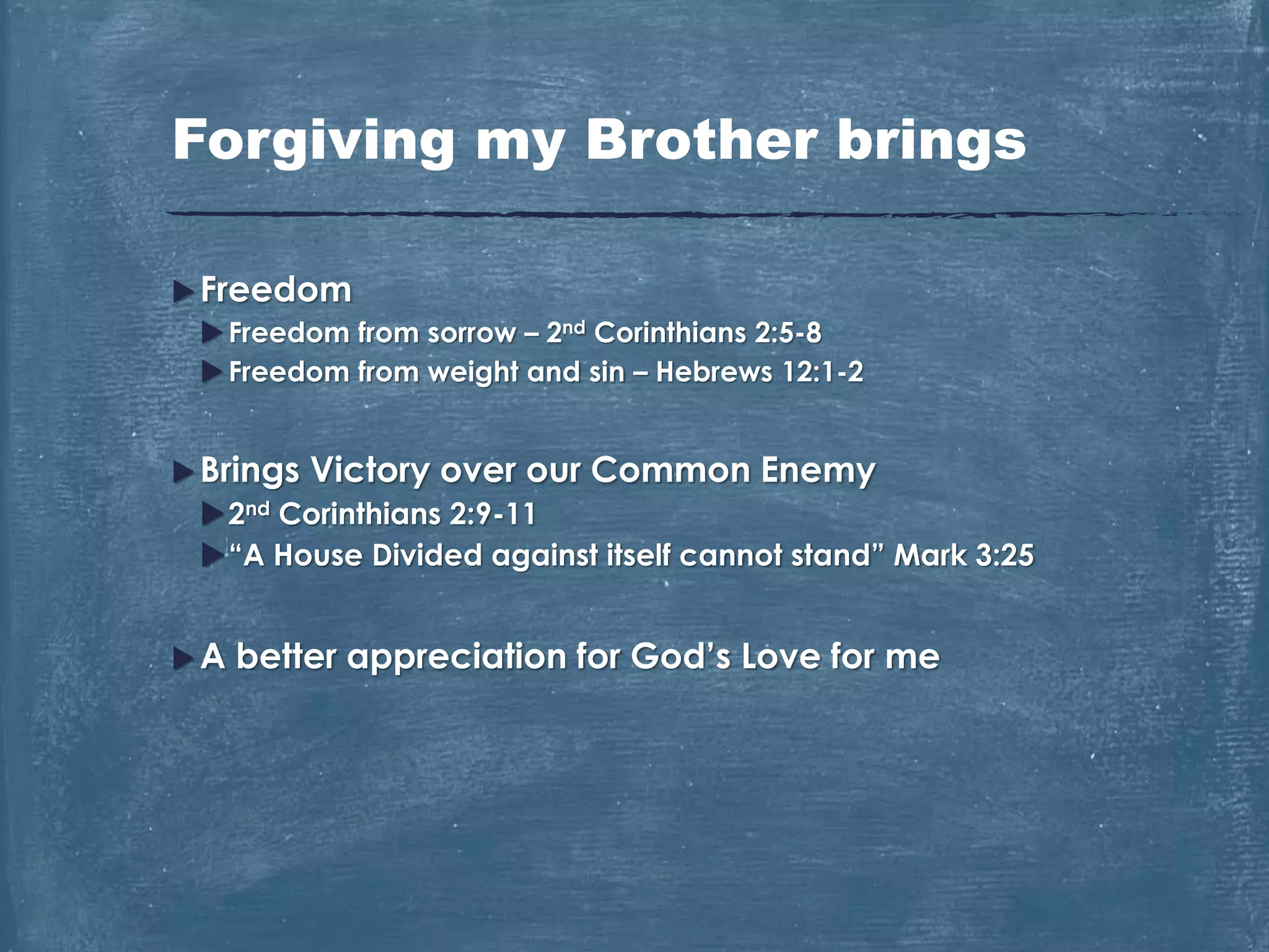 Forgiving Each Other | PPT