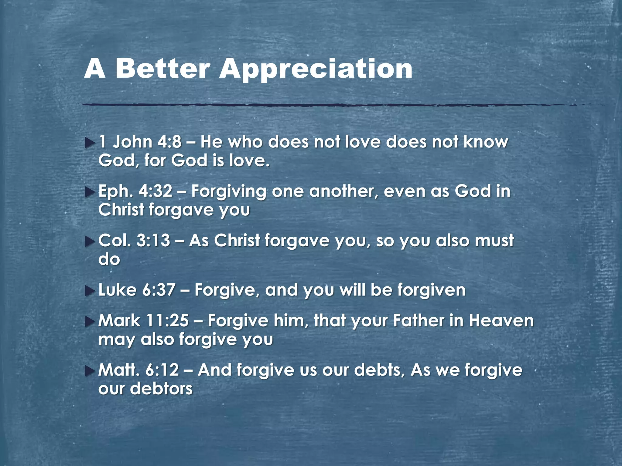 Forgiving Each Other | PPT