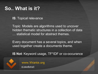Forgot about LDA by Jake Bohall of Virante, Inc. - A look at nTopic and ...