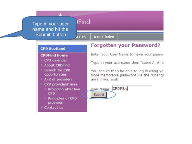 Forgotten Password | PPT