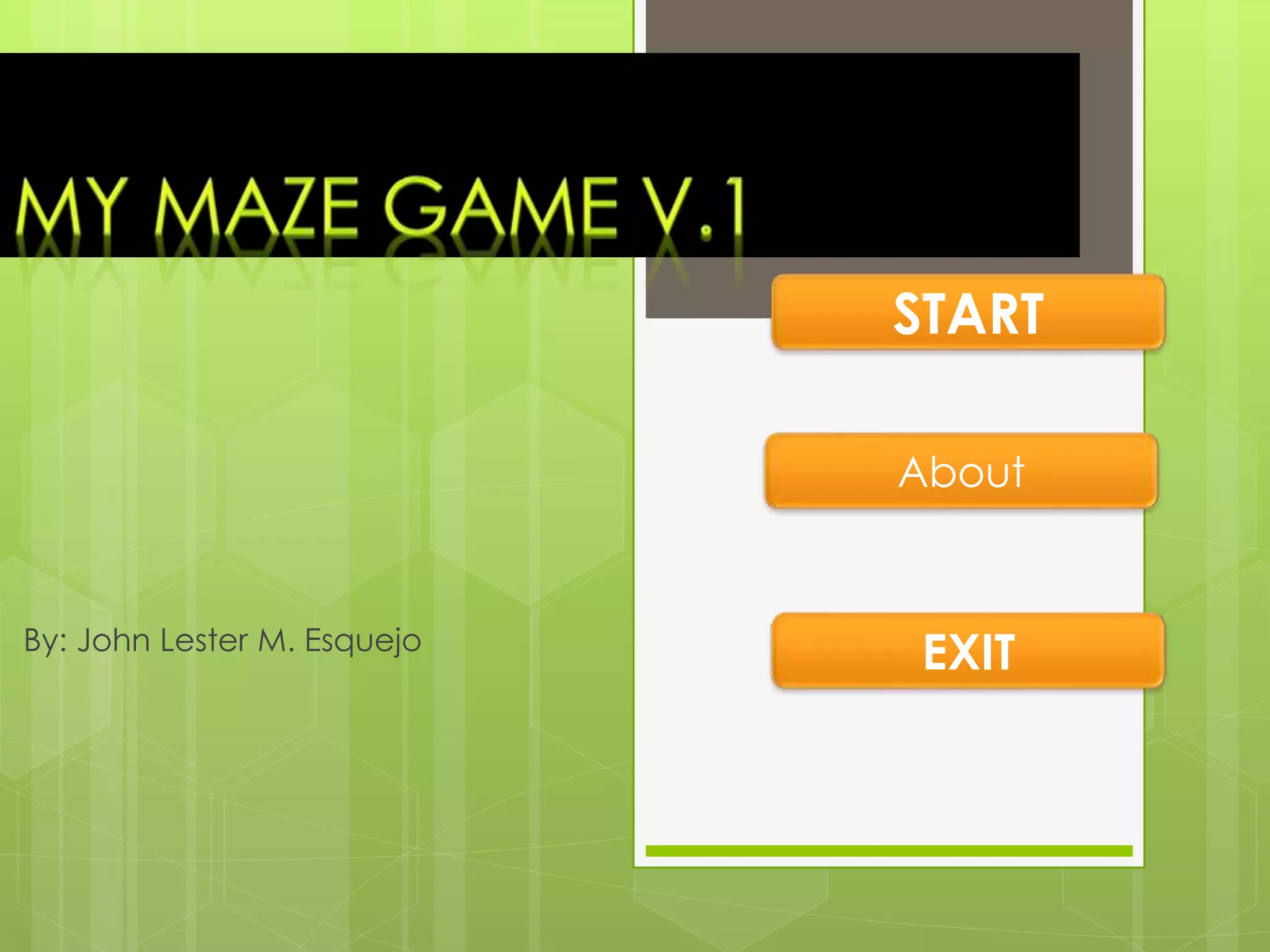 Sample Maze Game in Power point | PPTX