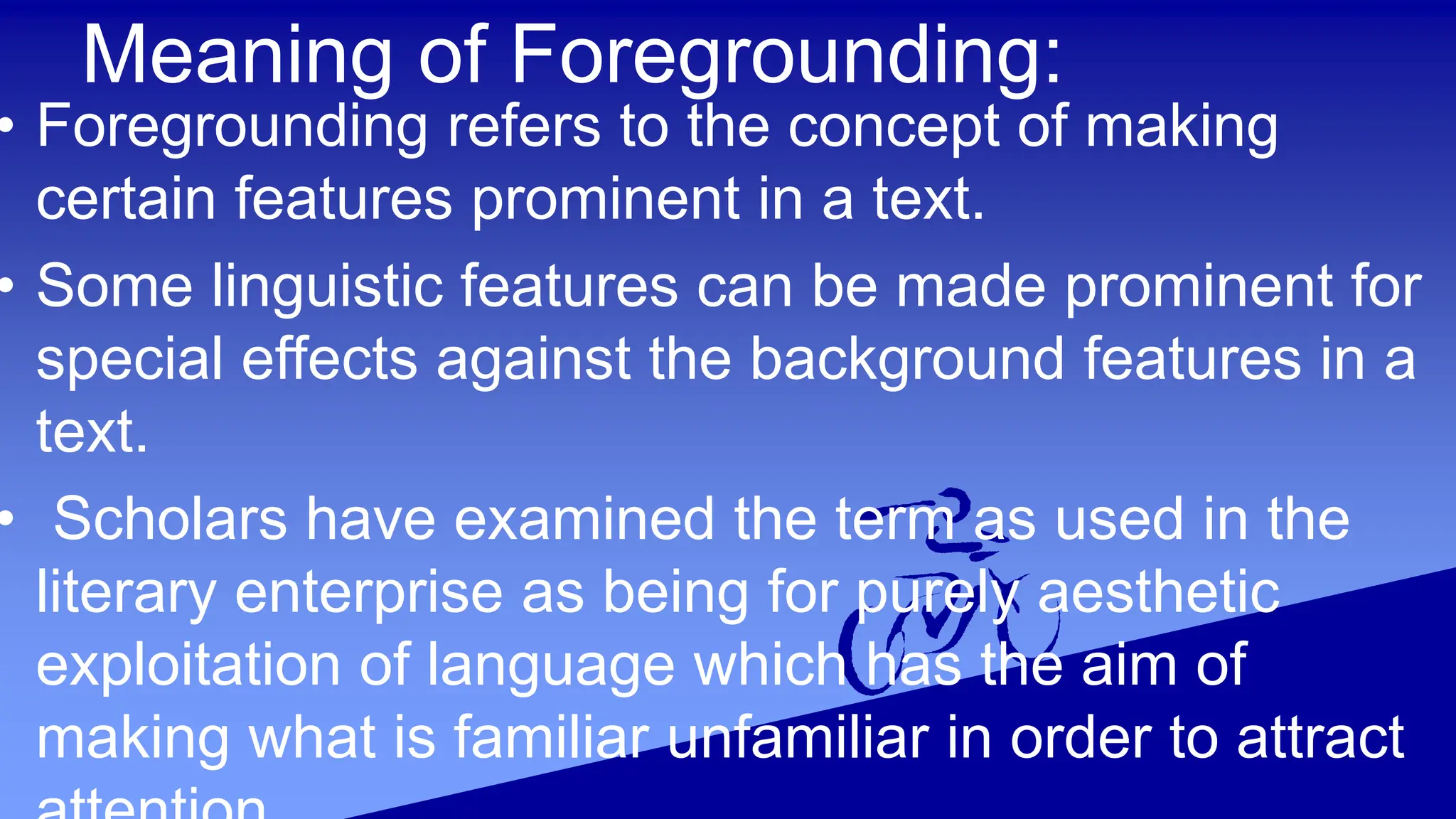 Forgrounding stylistics. PPTX PowerPoint | PPTX
