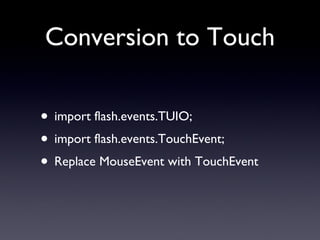 Building a touch table with everyday objects and a touch interface with ...