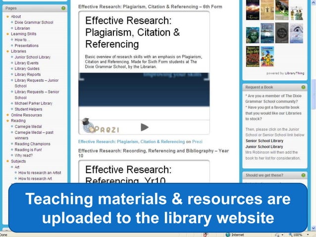 Library Services presentation