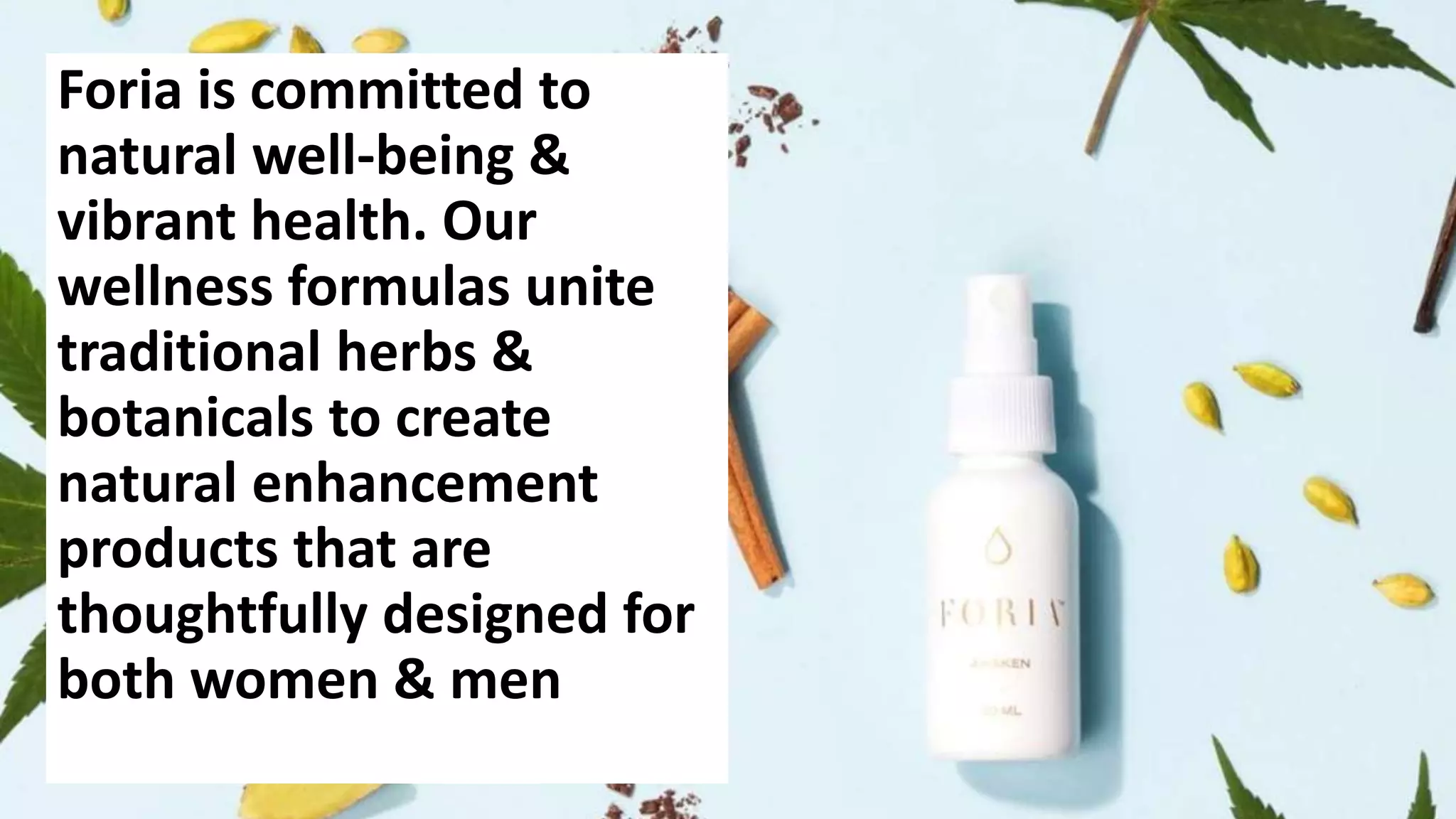 Foria budtender training | PPTX