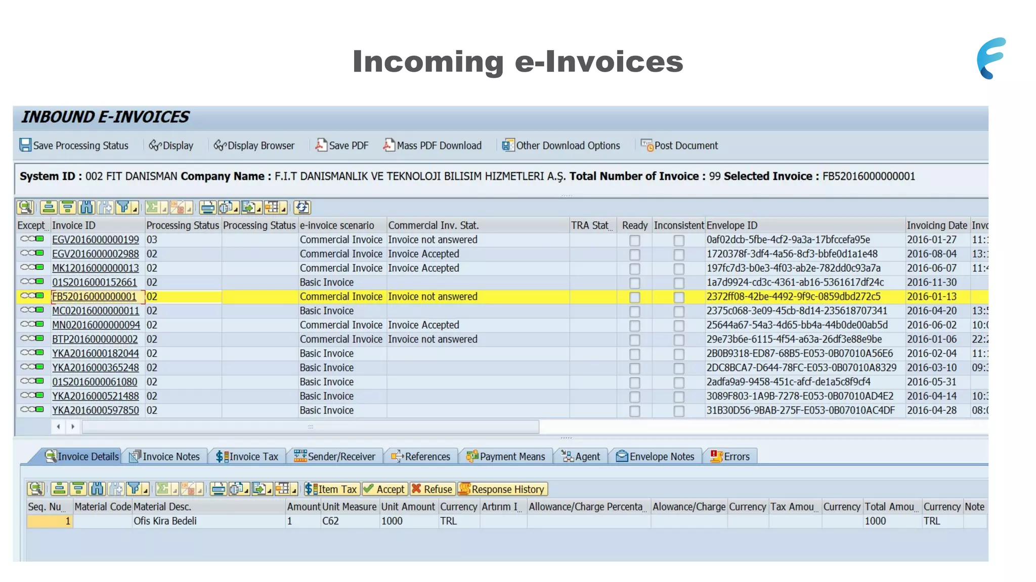 Foriba SAP e-Invoicing Cockpit for ITALY FatturaPA | PDF