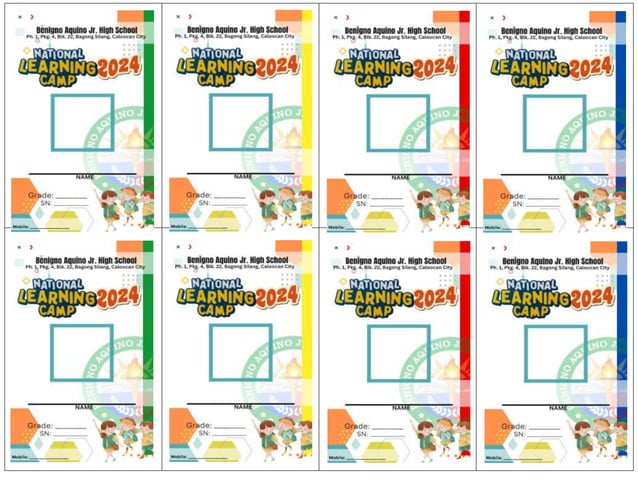 Identification card for the Learning Camp joiners | DOCX