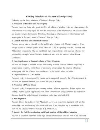Foriegn policy of pakistan | DOCX