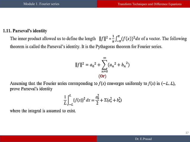 Fourier Series note by Prasad Enagandula | PPT
