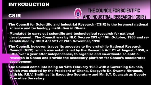 FORIG PRESENTATION 1 BY Divine.pptx CSIR GHANA | PPT