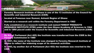 FORIG PRESENTATION 1 BY Divine.pptx CSIR GHANA | PPT
