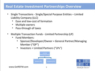 Real Estate Joint Venture Partnerships Basics | PPT