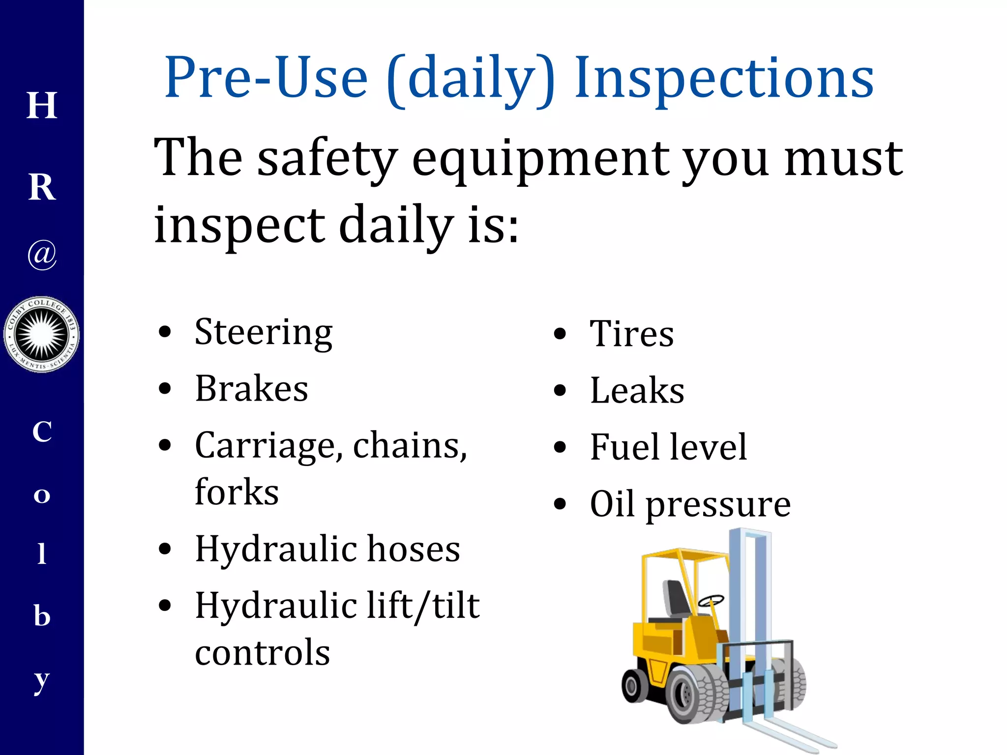 Fork lift Slides | PPT