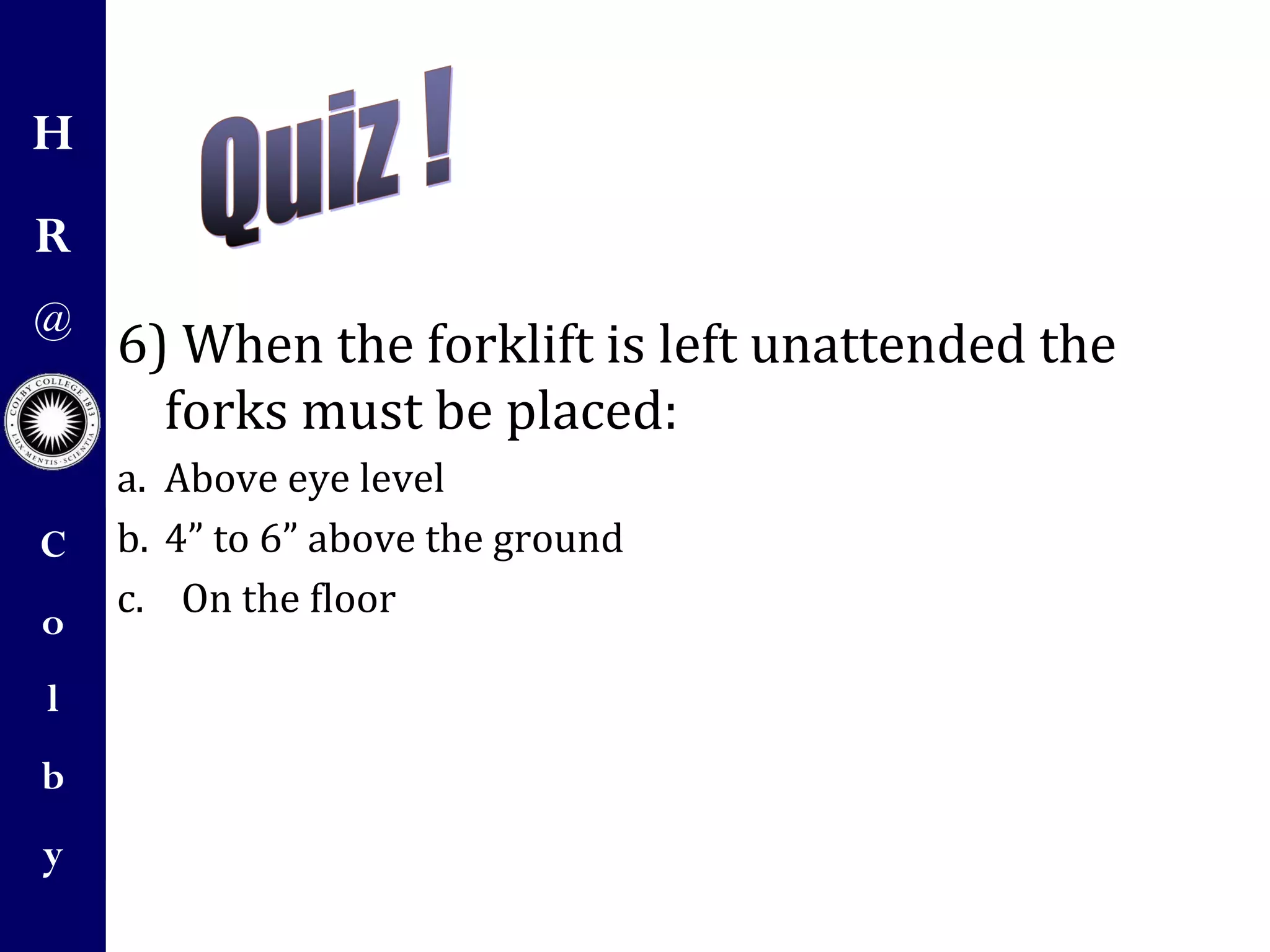 Fork lift Slides | PPT