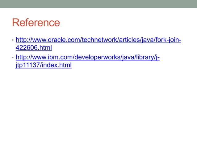Fork and join framework | PPT