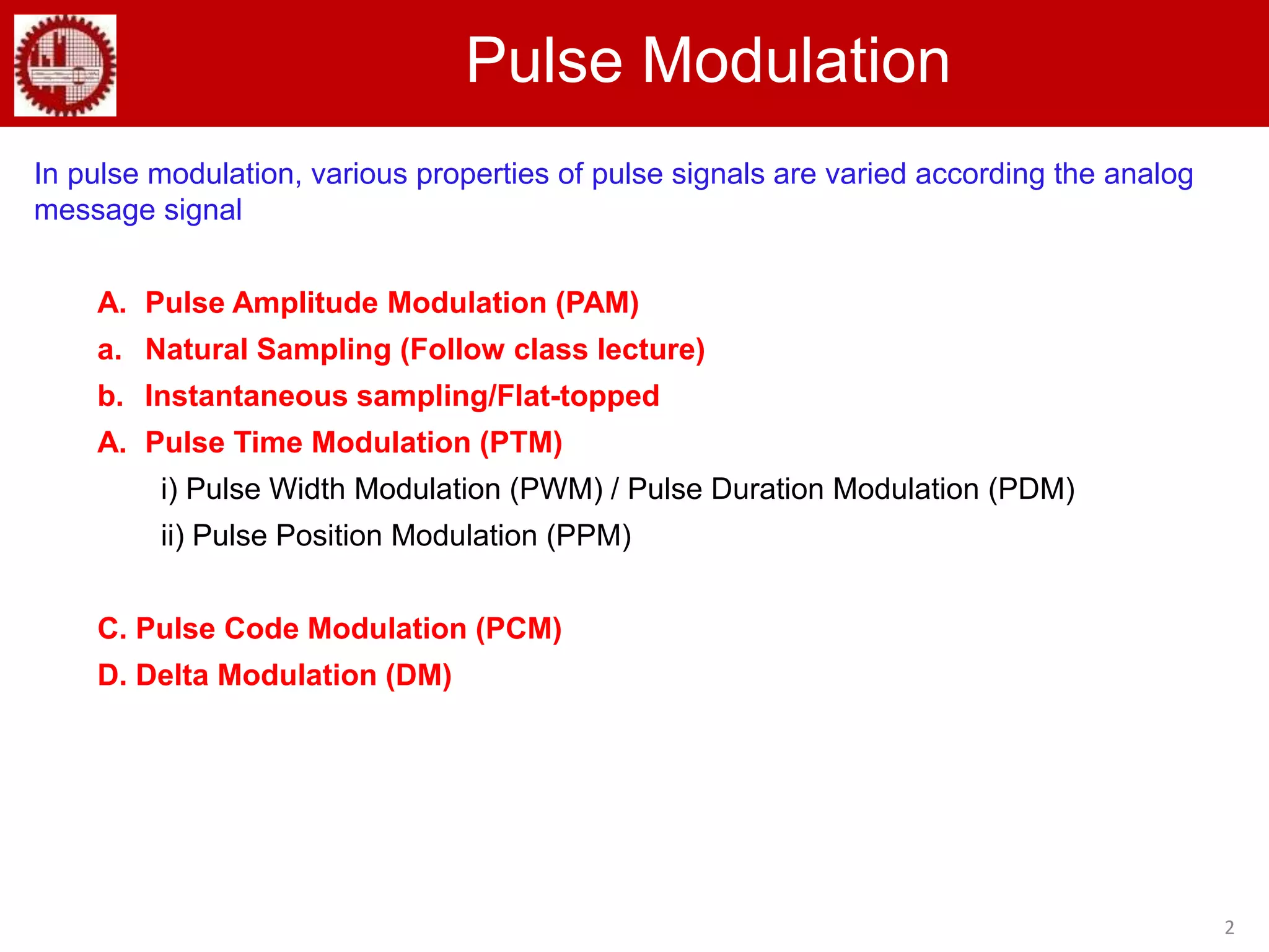 Pulse Modulation | PPTX