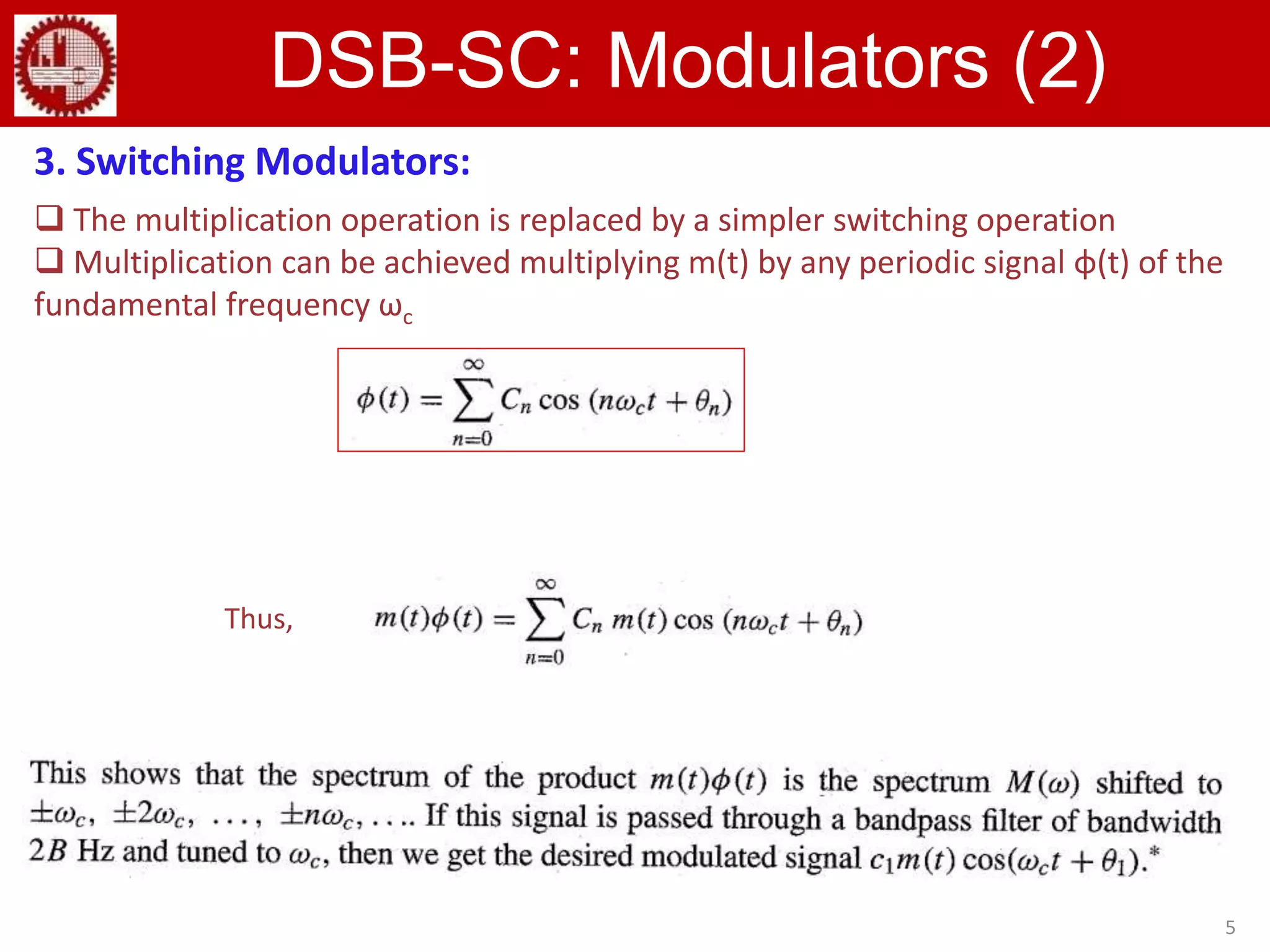 Double Sideband Suppressed Carrier Dsb Sc Pptx Technology And Computing