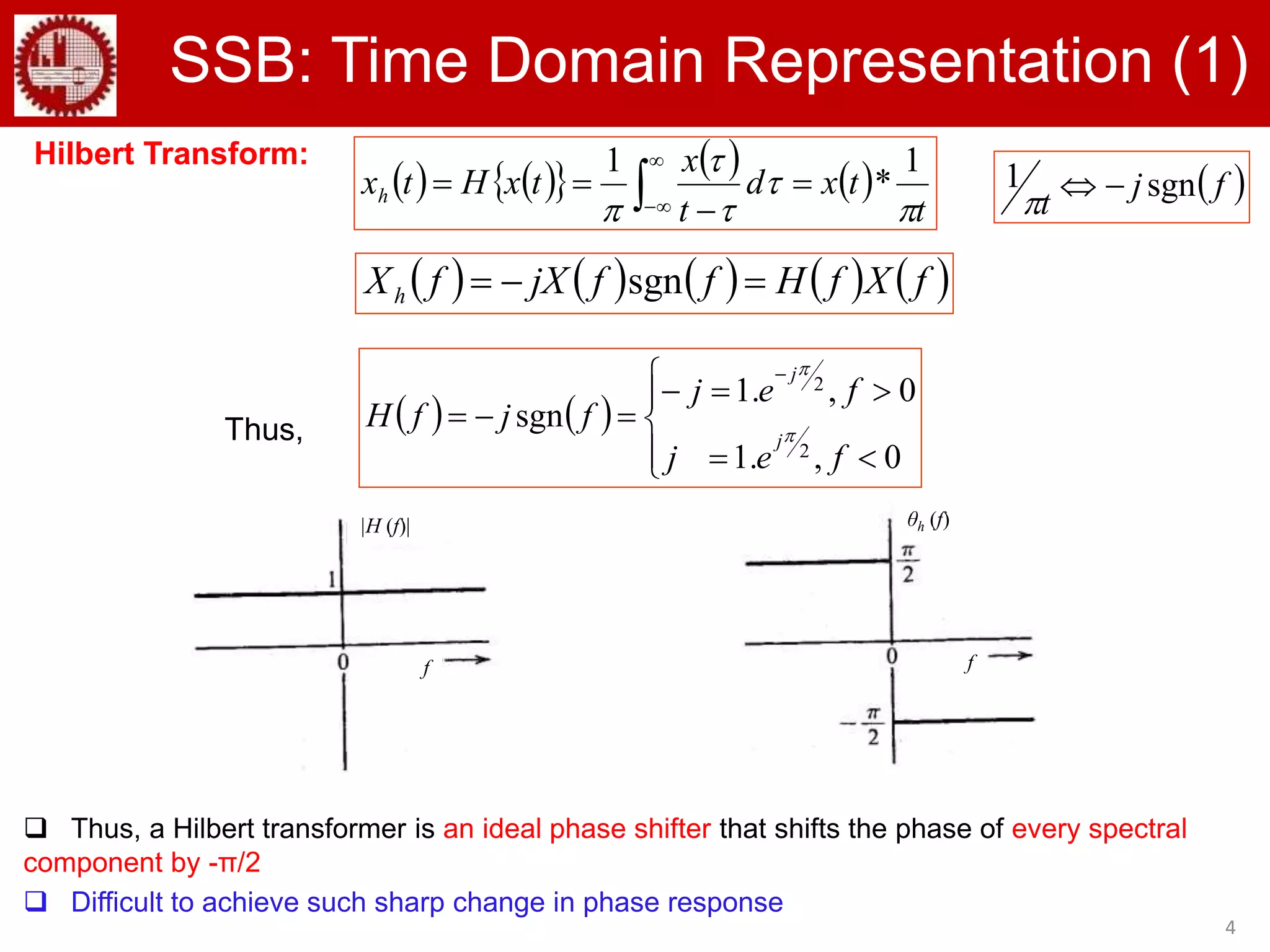 Single Sideband Suppressed Carrier (SSB-SC) | PPTX