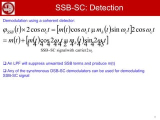 Single Sideband Suppressed Carrier (SSB-SC) | PPTX