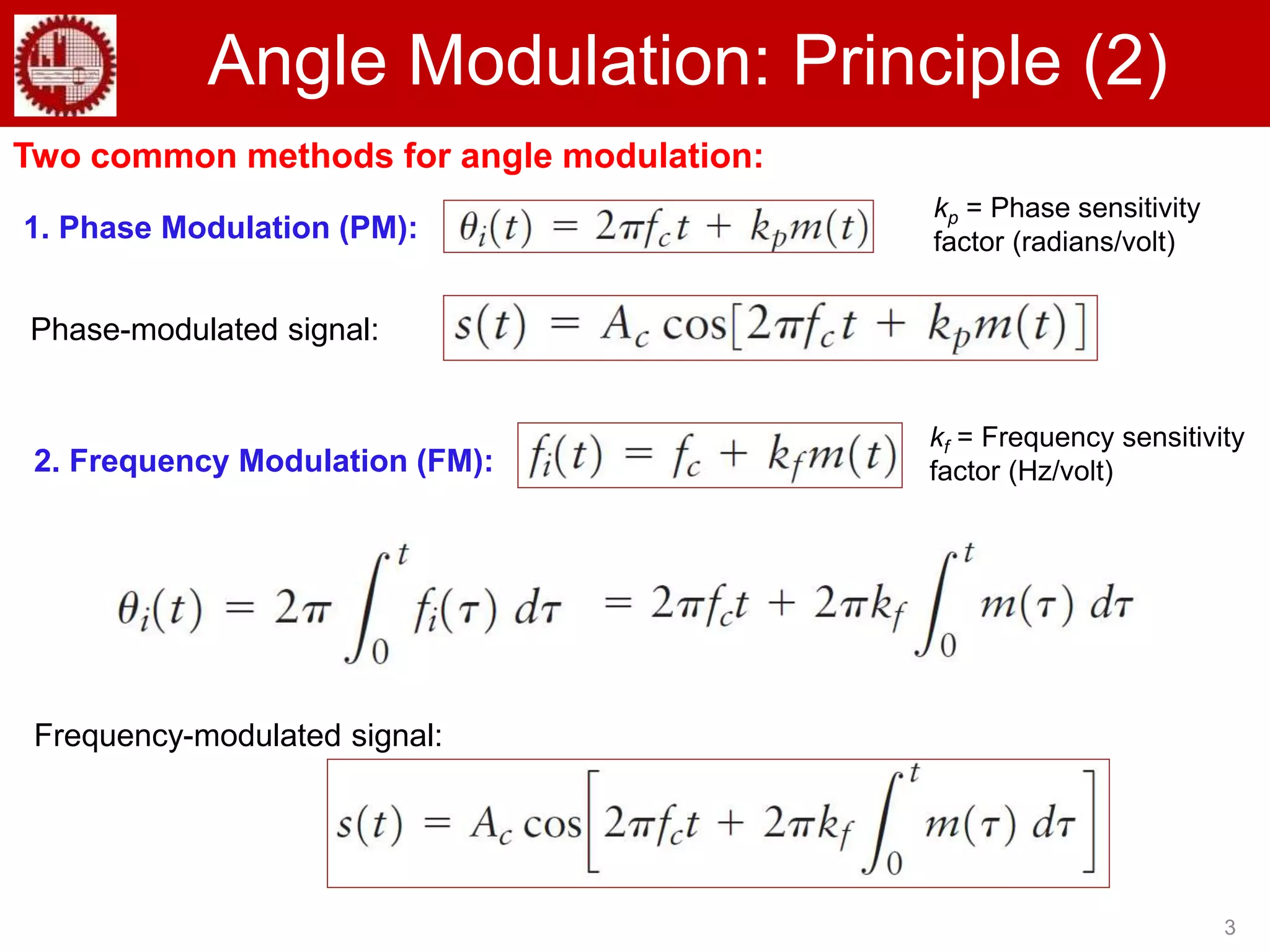 Angle Modulation Pptx Computer Networking Computing