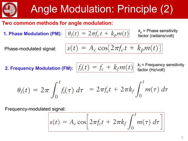 Angle Modulation | PPTX | Computer Networking | Computing
