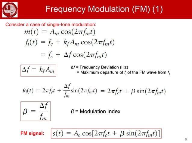 Angle Modulation | PPTX | Computer Networking | Computing