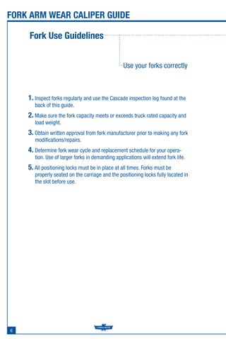 Forklift Fork Maintenance: Caliper Guide from Cascade Corporation | PDF