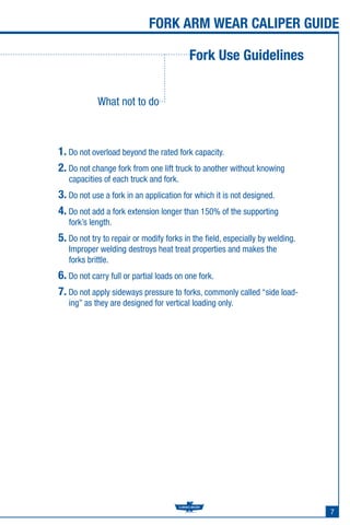 Forklift Fork Maintenance: Caliper Guide from Cascade Corporation | PDF